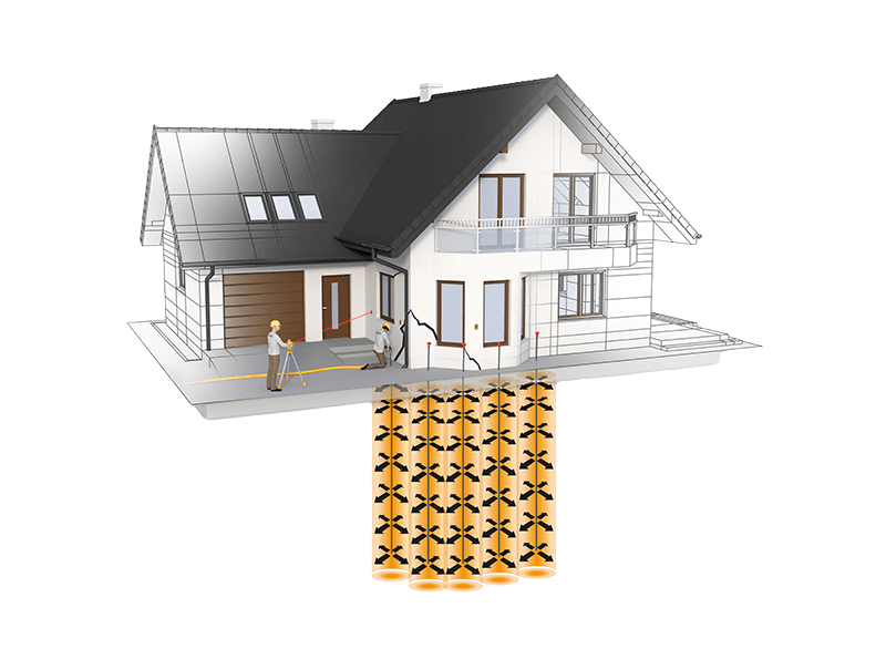 Elevación de pavimentos hundidos con inyecciones de resina expansiva